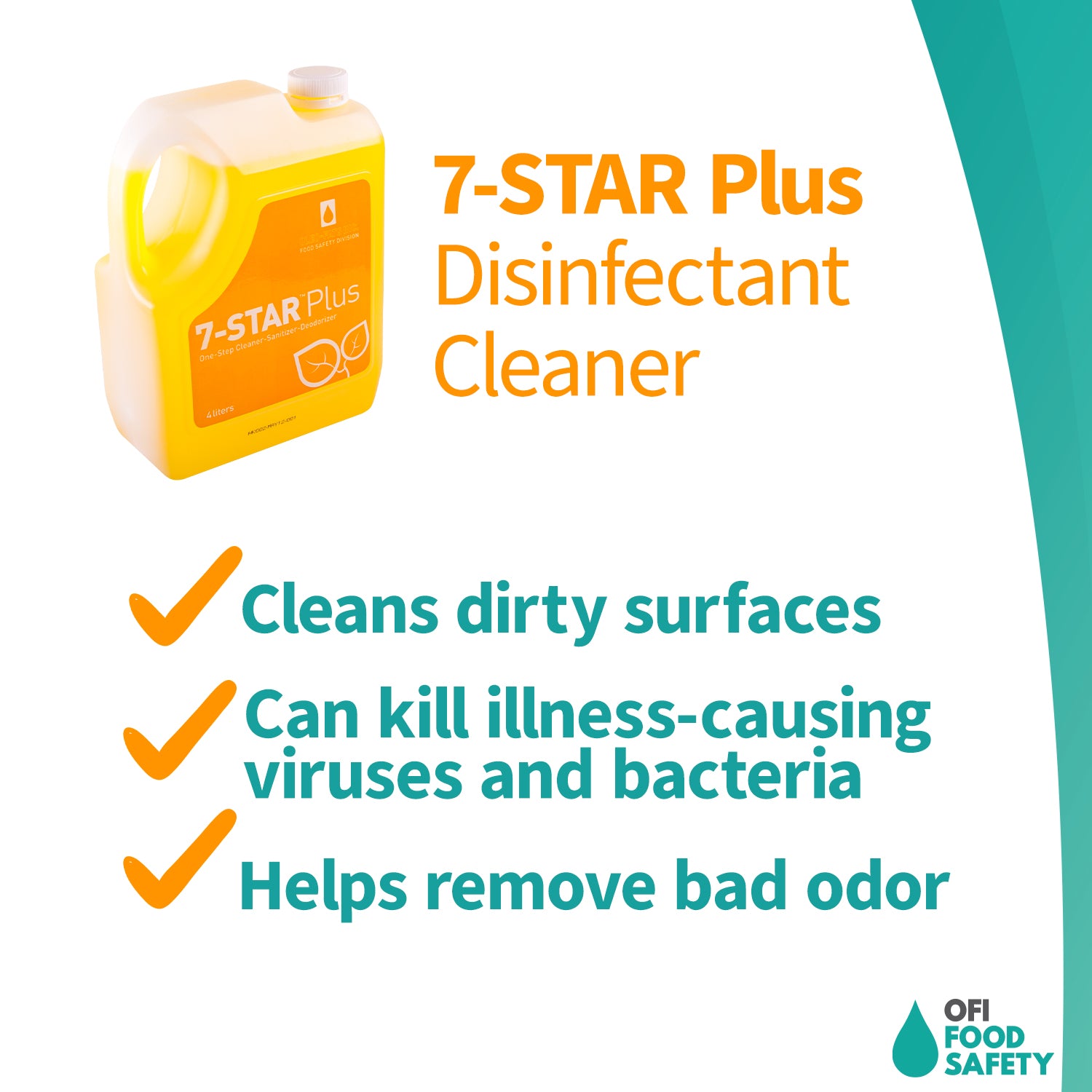 Food Safety: 7-Star Plus Disinfectant Cleaner (4L) – Caeli Gourmet